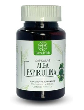 Alga Espirulina 100 cápsulas - Tierra de Vida